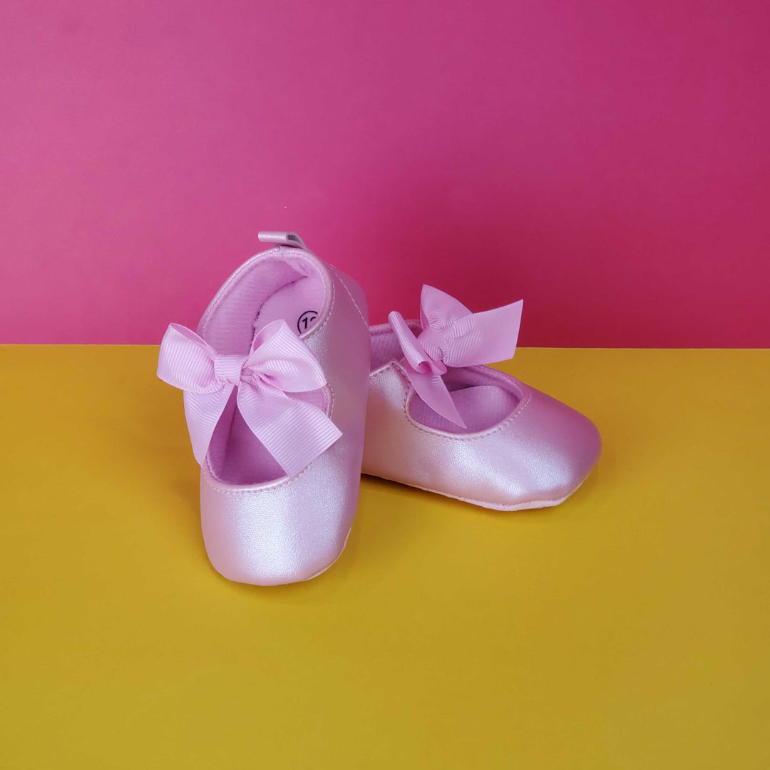 Baby Girl Shoes Pink Bow – Shahnaz Official